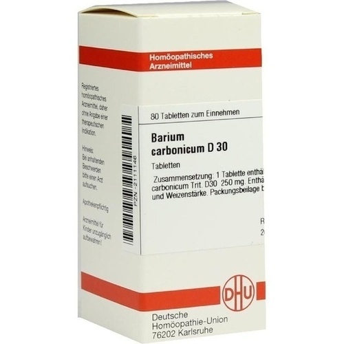 BARIUM CARBONICUM D 30 Tabletten, 80 St - günstig bei - Fliegende-Pillen.de