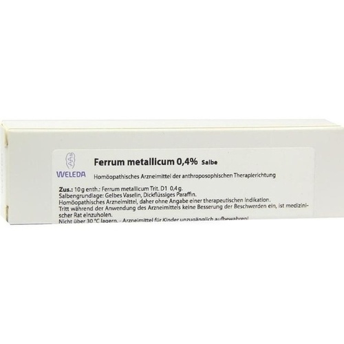 FERRUM METALLICUM 0,4% Salbe 23 g - Homöopathie - Weleda - Markenshops ...