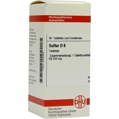 SULFUR D 8 Tabletten, 80 St - günstig bei - Fliegende-Pillen.de