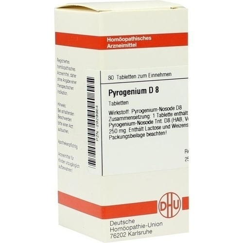 PYROGENIUM D 8 Tabletten, 80 St - günstig bei - Fliegende-Pillen.de